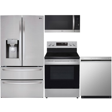 LG 28 Cu. Ft. 4-Door Refrigerator w/ SmartThinQ Technology (Stainless Steel):- Stainless Steel