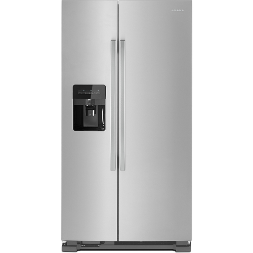 Amana ASI2575GRS 36 Inch Side by Side Refrigerator with Dual Pad External Ice and Water Dispenser Stainless Steel