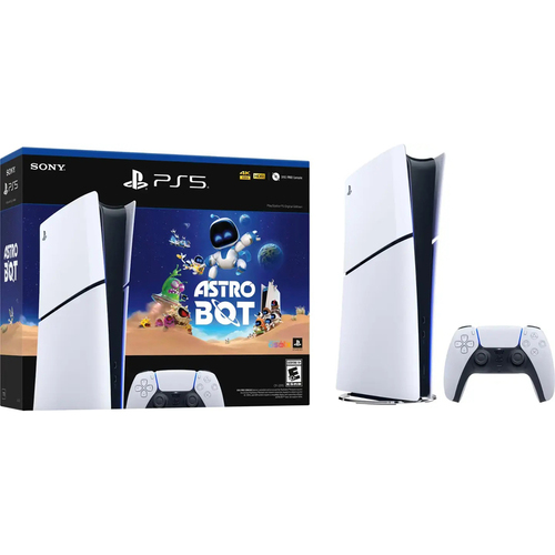 PlayStation 5 1000044177 Slim Gaming Console Digital Edition – ASTRO BOT Bundle - White ...