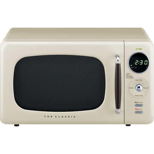 WINIA WOR07R3ZEC 0.7 CuFt 700 Wattage Countertop Microwave in Cream with Concave Design BrandsMart USA