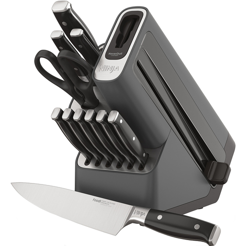 Ninja - Foodi NeverDull Premium 14-Piece Knife Block Set with Built-in ...