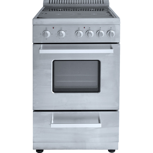 Premium Levella 20 Freestanding Electric Range with 4 Burners and 2.1 Cu. ft. Oven Capacity